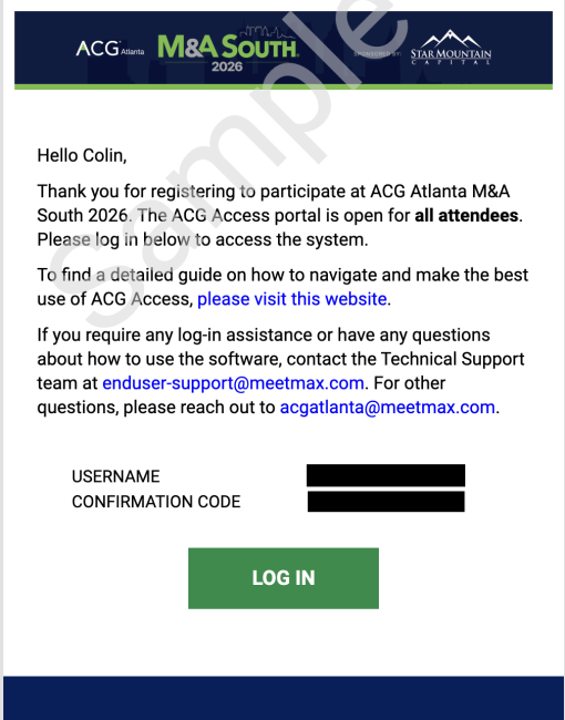 ACG Access – The Official M&A South Scheduler | ACG Atlanta